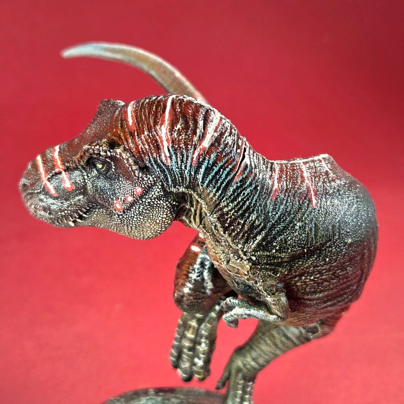 Hand-painted T-rex Dinosaur Statue, Jurassic Nest Display Figure - Etsy