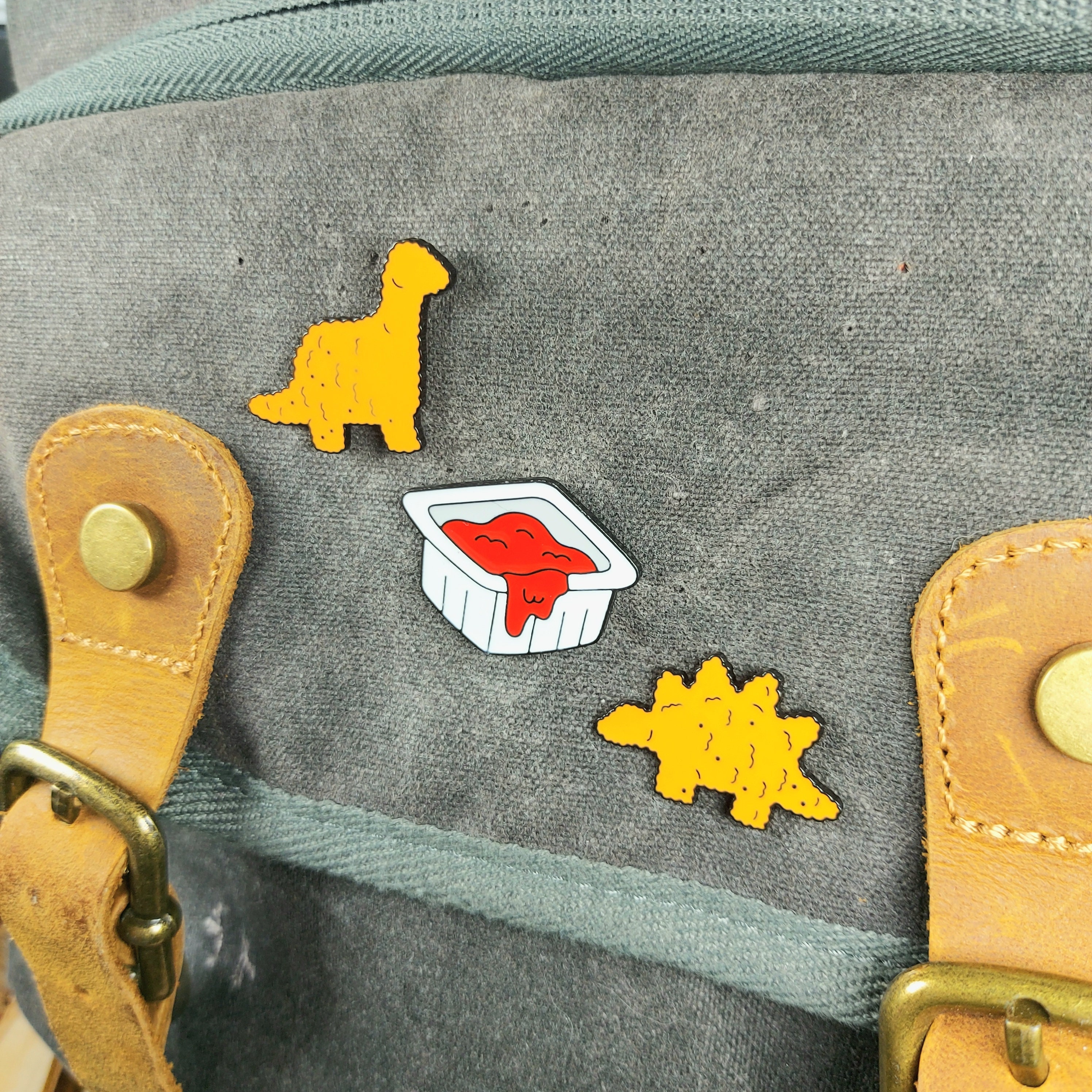 Cute Nugget Dinosaur Pin Set, Jurassic World Park, Dinosaurs Gift, Xmas ...