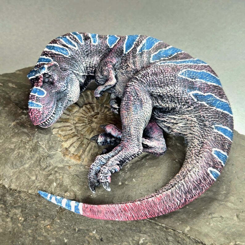 Sleeping T-rex - PRIME FORM - Jurassic Park, Hand Painted Dinosaur ...