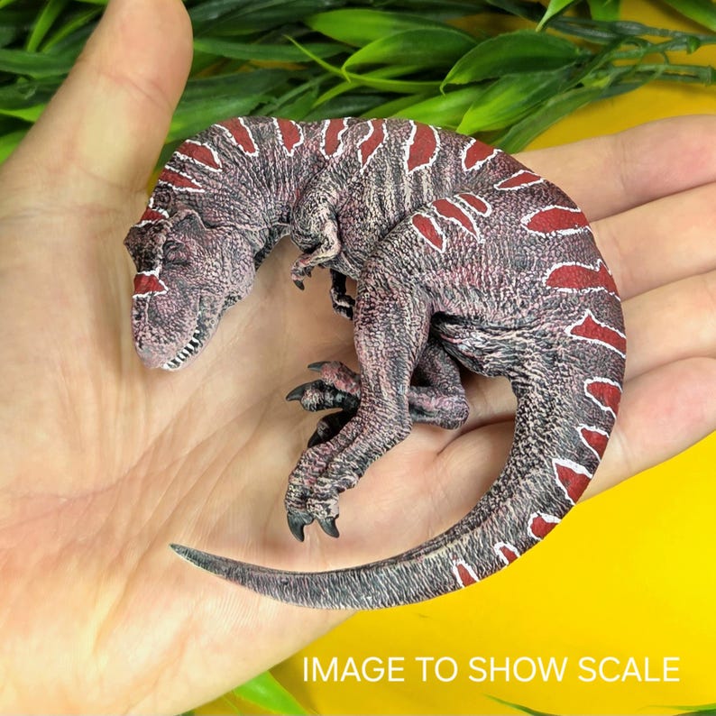 Sleeping T-rex - PRIME FORM - Jurassic Park, Hand Painted Dinosaur ...