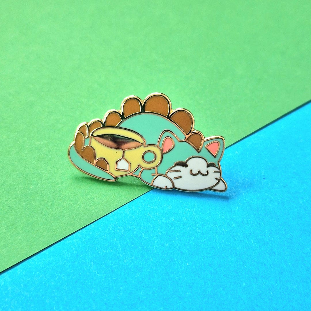 Cat-o-saurus Dinosaur Cat Pin, Jurassic World Park, Tea Cuppa Dino ...