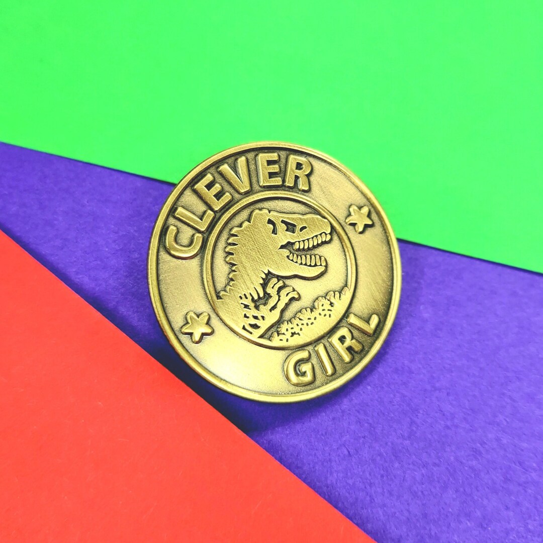 Clever Girl Jurassic Park Pin, Jurassic World Cosplay Costume, Dinosaur ...