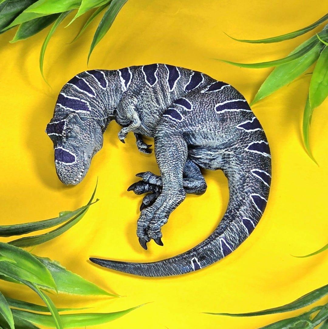 Sleeping T-rex - PRIME FORM - Jurassic Park, Hand Painted Dinosaur ...