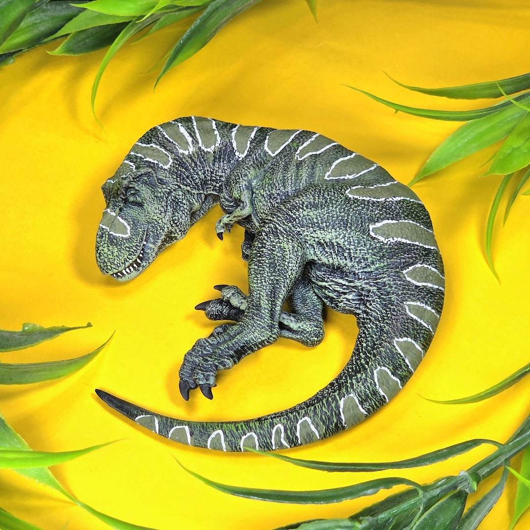 Sleeping T-rex - PRIME FORM - Jurassic Park, Hand Painted Dinosaur ...