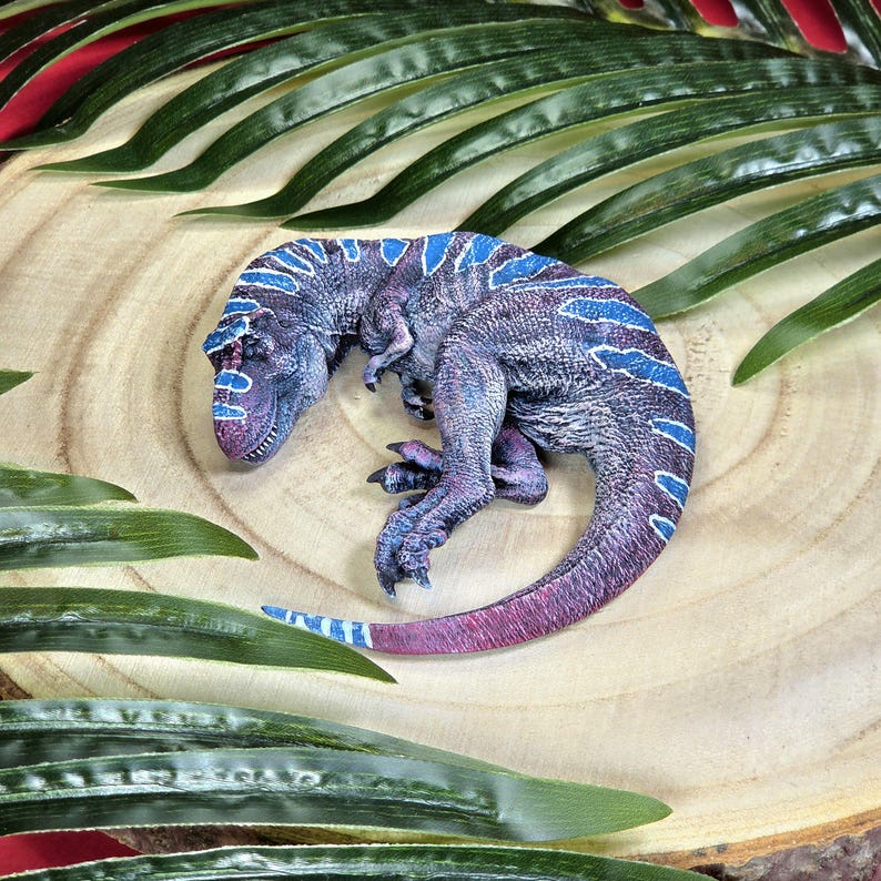 Sleeping T-rex - PRIME FORM - Jurassic Park, Hand Painted Dinosaur ...