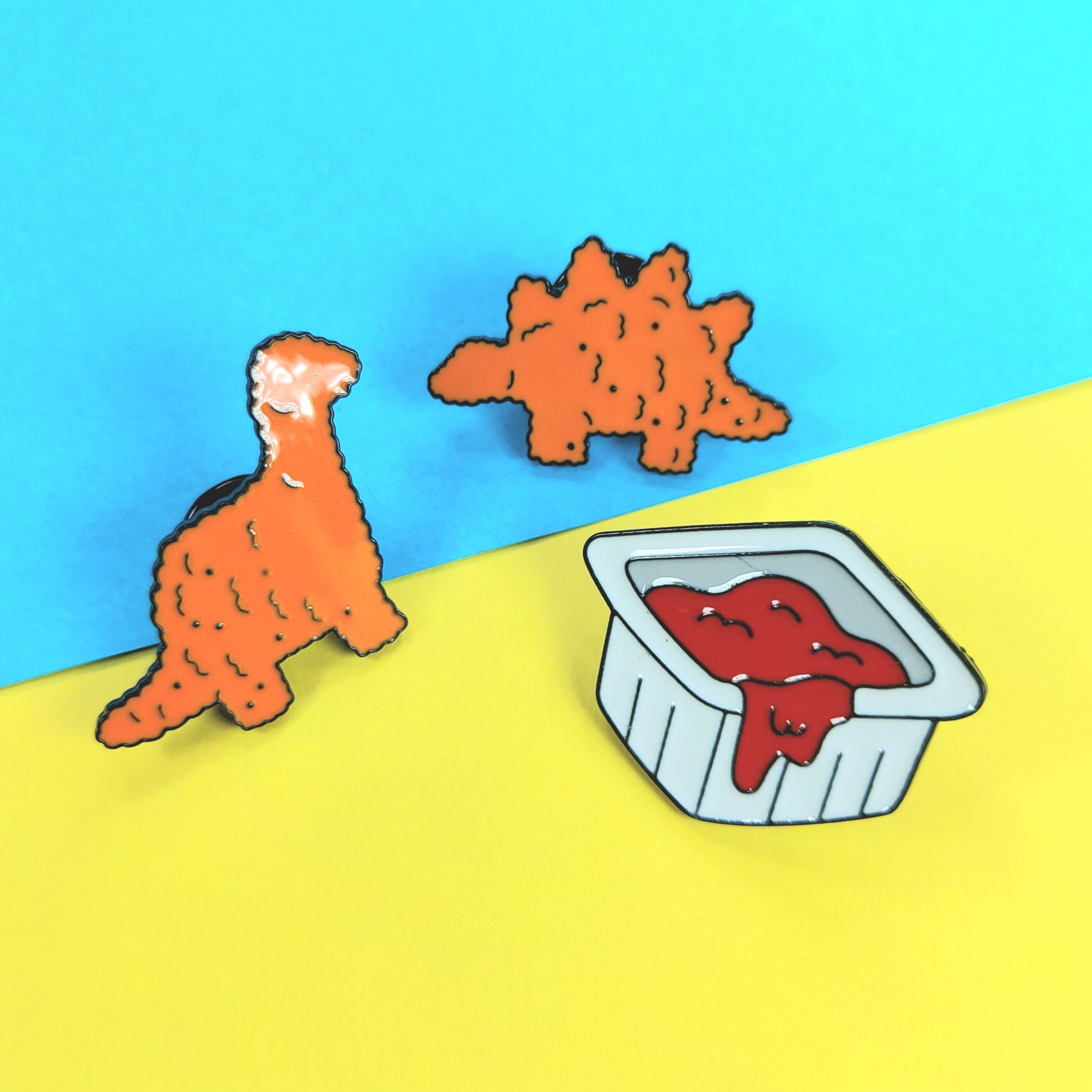 Cute Nugget Dinosaur Pin Set, Jurassic World Park, Dinosaurs Gift, Xmas ...