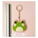 Felt Frog Keychain large Keyring Yellow Green Wool-blend Felt Cute Felt ...