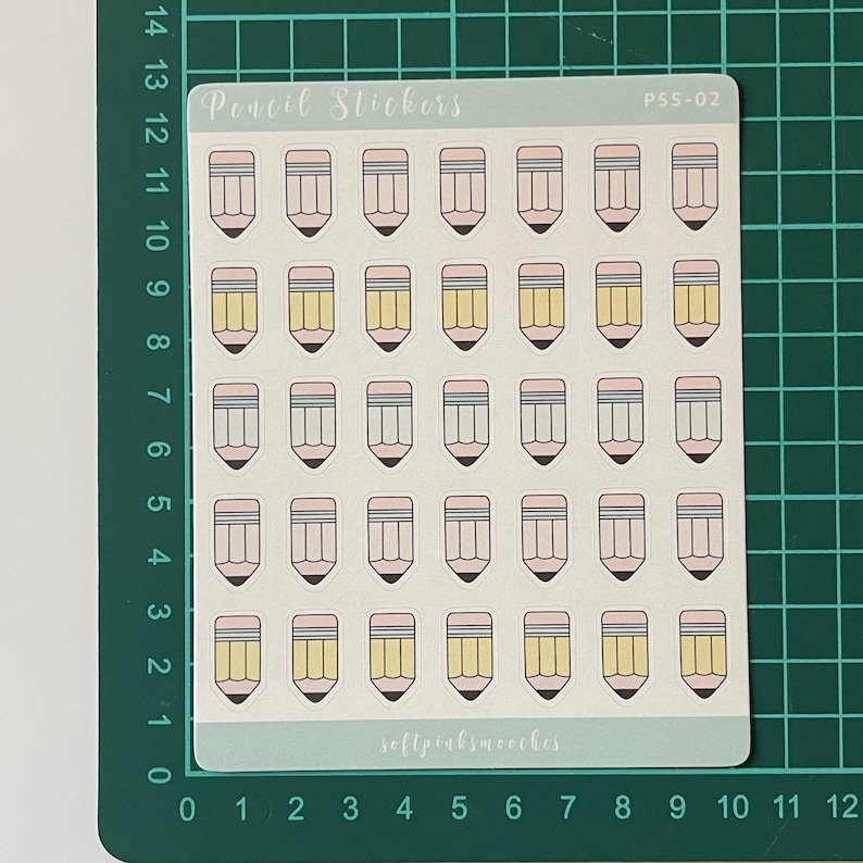 Pencil Sticker Sheet Stickers for Planners Journals - Etsy