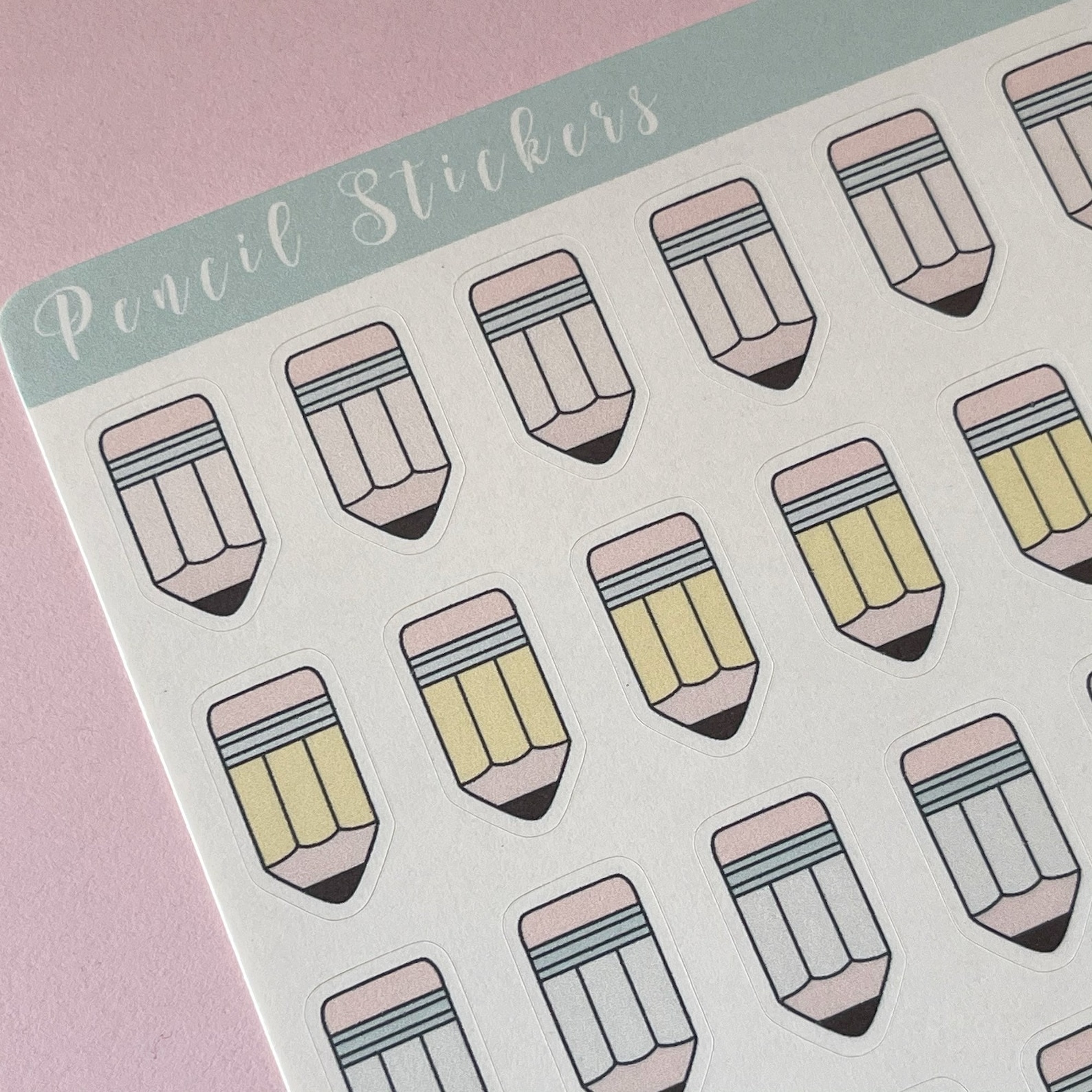 Pencil Sticker Sheet Stickers for Planners Journals - Etsy