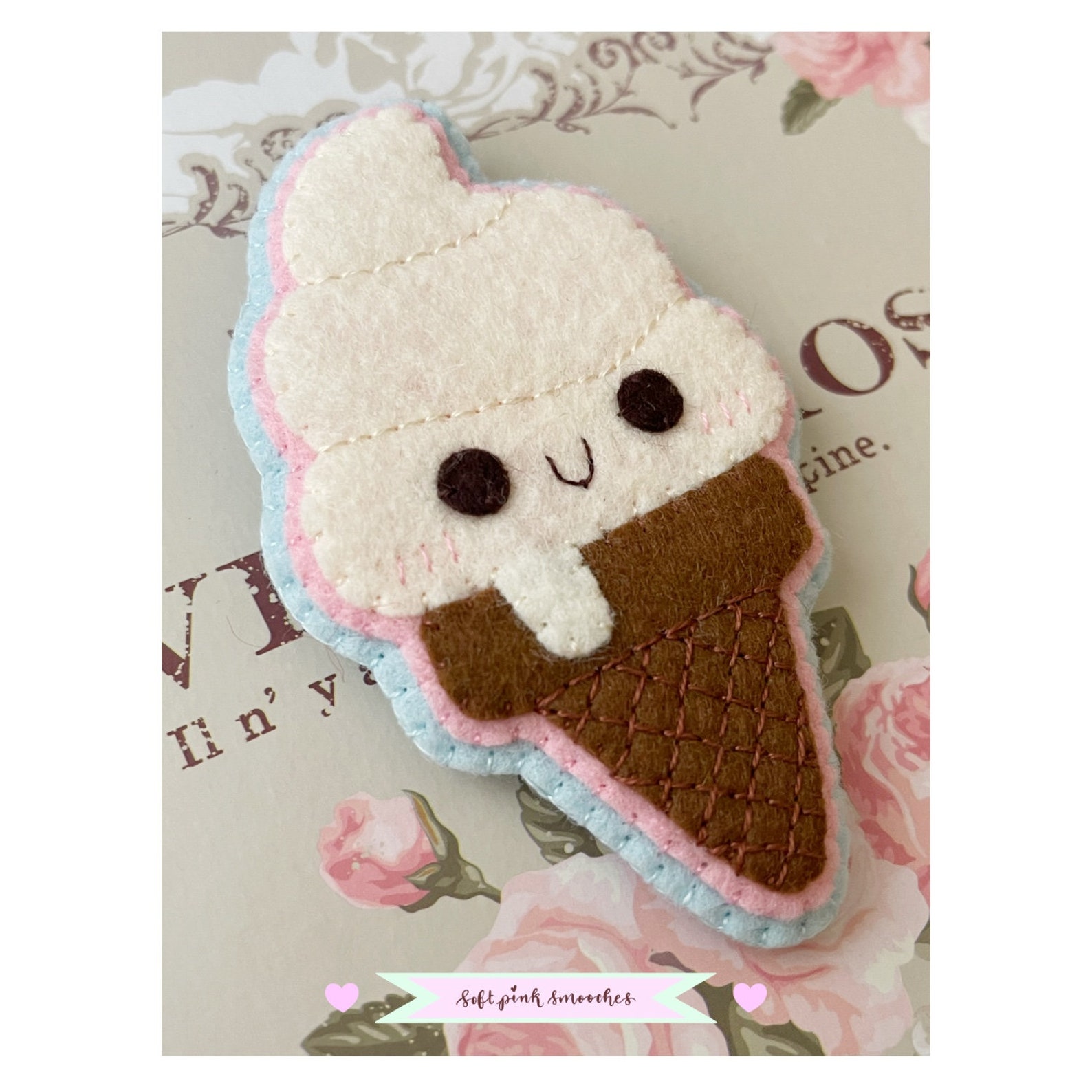 Felt Ice Cream Magnet Locker Fridge Magnet Wool-blend | Etsy