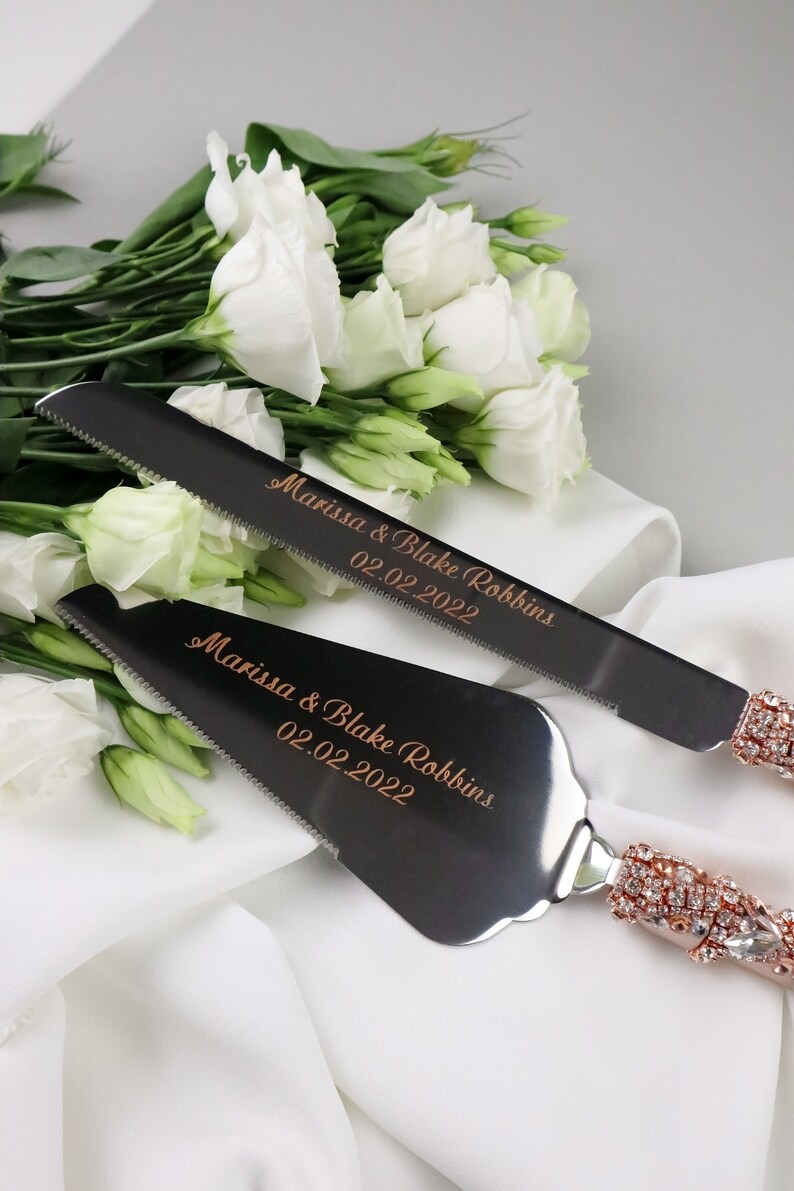 Personalized Wedding Cake Server Set Wedding Cake Knife - Etsy