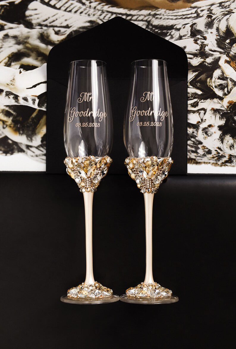 Wedding Glasses Cake Server Set Plate and Forks Bearer Ring - Etsy