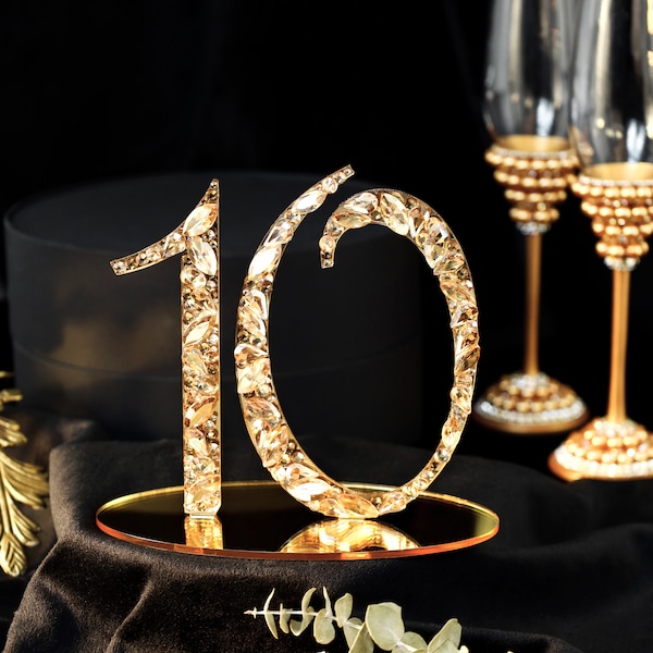 Gold Table Number - Etsy