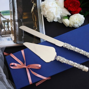 Personalized Wedding Cake Server Set Gold Personalized Gift - Etsy