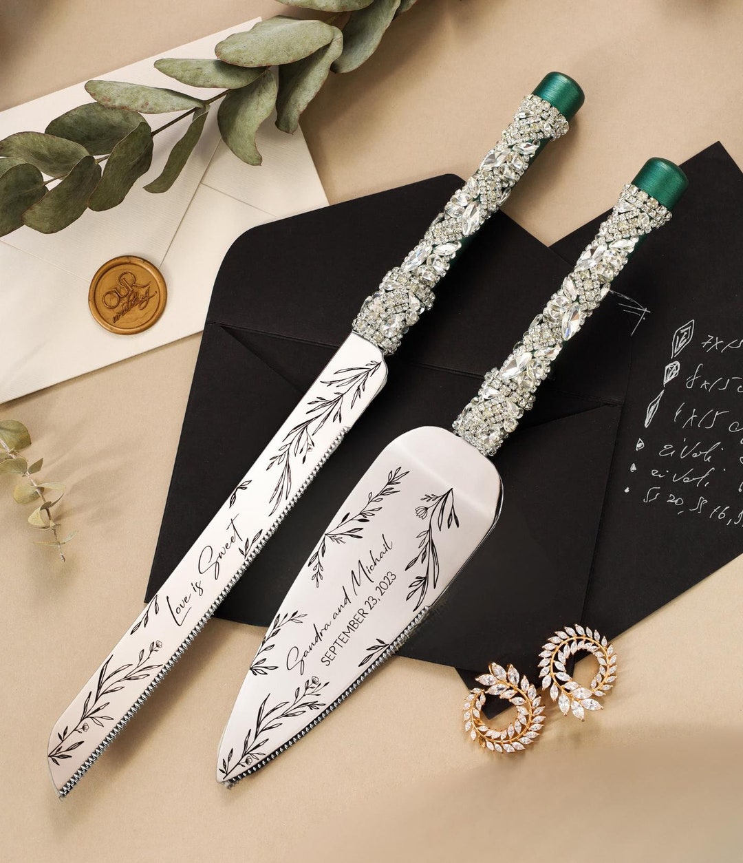 Personalized Wedding Gifts for Bride and Groom Cake Server Set Wedding ...