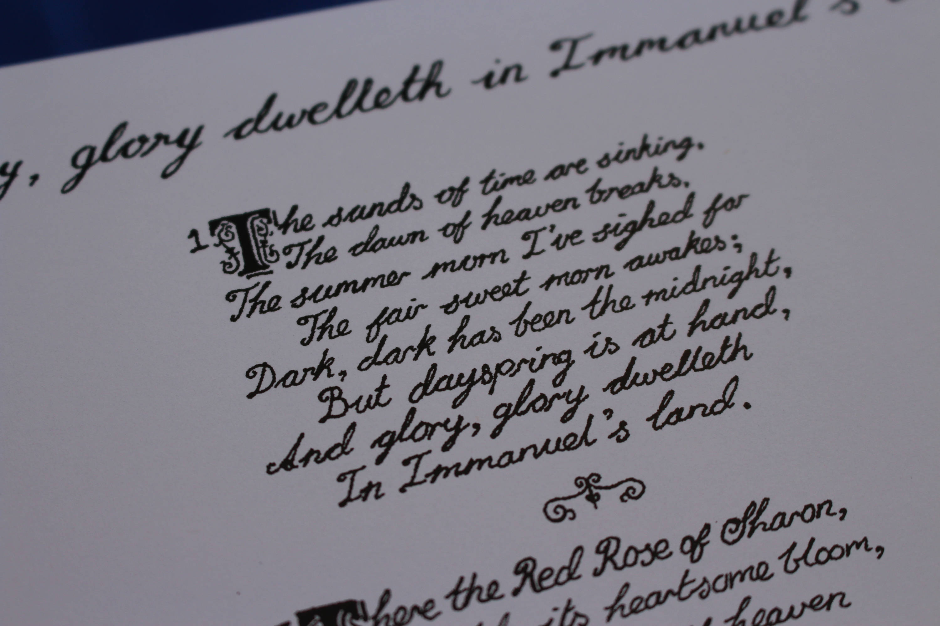 Hand Lettered A3 Poster of the Hymn / Poem 'the Sands of - Etsy