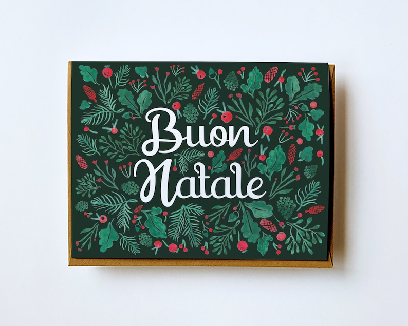 Buon Natale Card, Italian Card, Italian Christmas Card, Italy Christmas ...