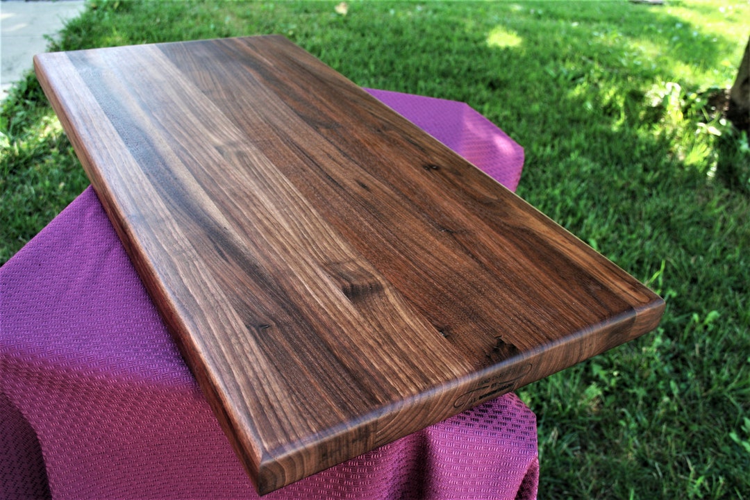 Large Walnut Edge Grain Cutting Board - Etsy