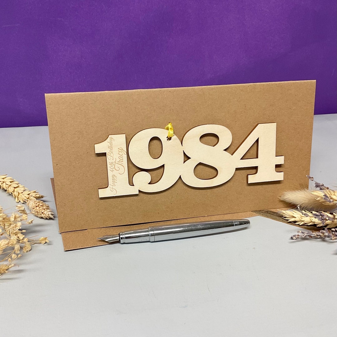 40th Birthday Card, Cards for 40th Birthdays, 40th Birthday Gifts, 1984 ...