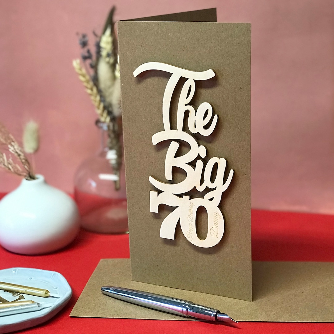 70th Birthday Card, the Big 70th Milestone Birthday - Etsy