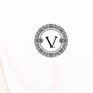 V MONOGRAM STAMP - Letter V Stamp - Business Card Stamp - Initial Gift ...
