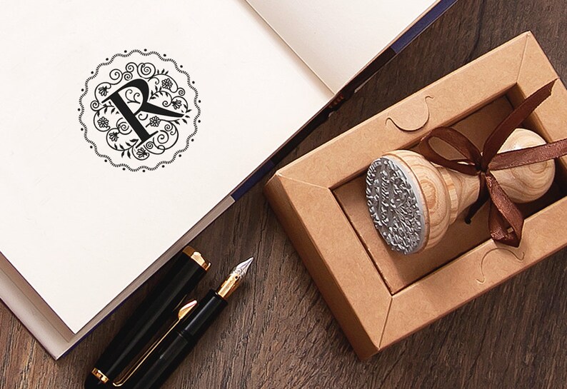 MONOGRAM R STAMP Birthday Gift Stamp Unique Birthday Gift - Etsy