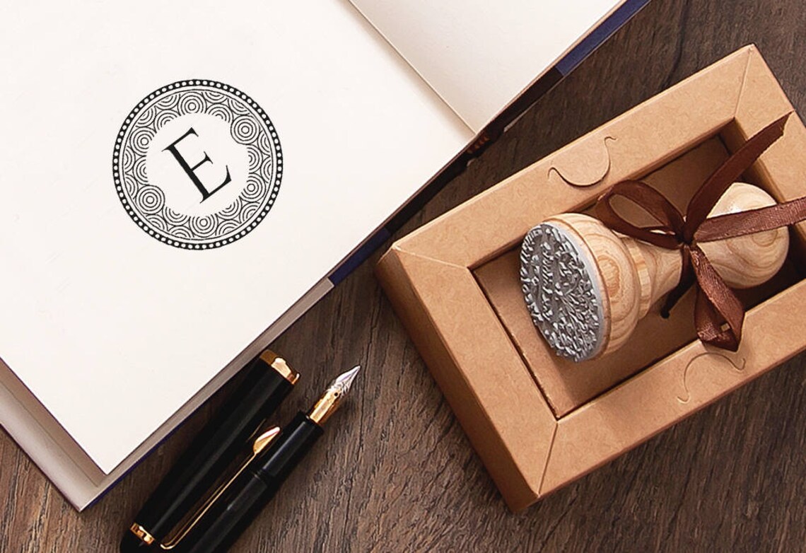 Letter E Rubber Stamp - Monogram Initial Gift - Etsy