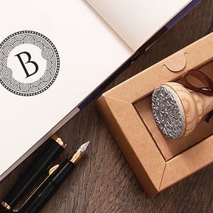 LETTER B STAMP - Monogram B Stamp - Initial B Gift - B Rubber Stamp ...