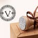 V MONOGRAM STAMP - Letter V Stamp - Business Card Stamp - Initial Gift ...