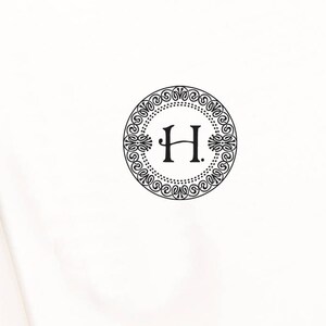 H MONOGRAM STAMP - Letter H Stamp - Business Card Stamp - Initial Gift ...