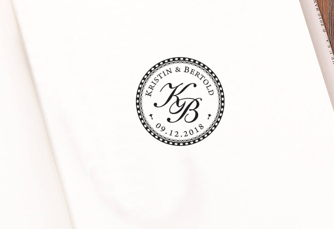 UNIQUE WEDDING GIFT - Custom Initial Stamp - Wedding Initial Gift ...