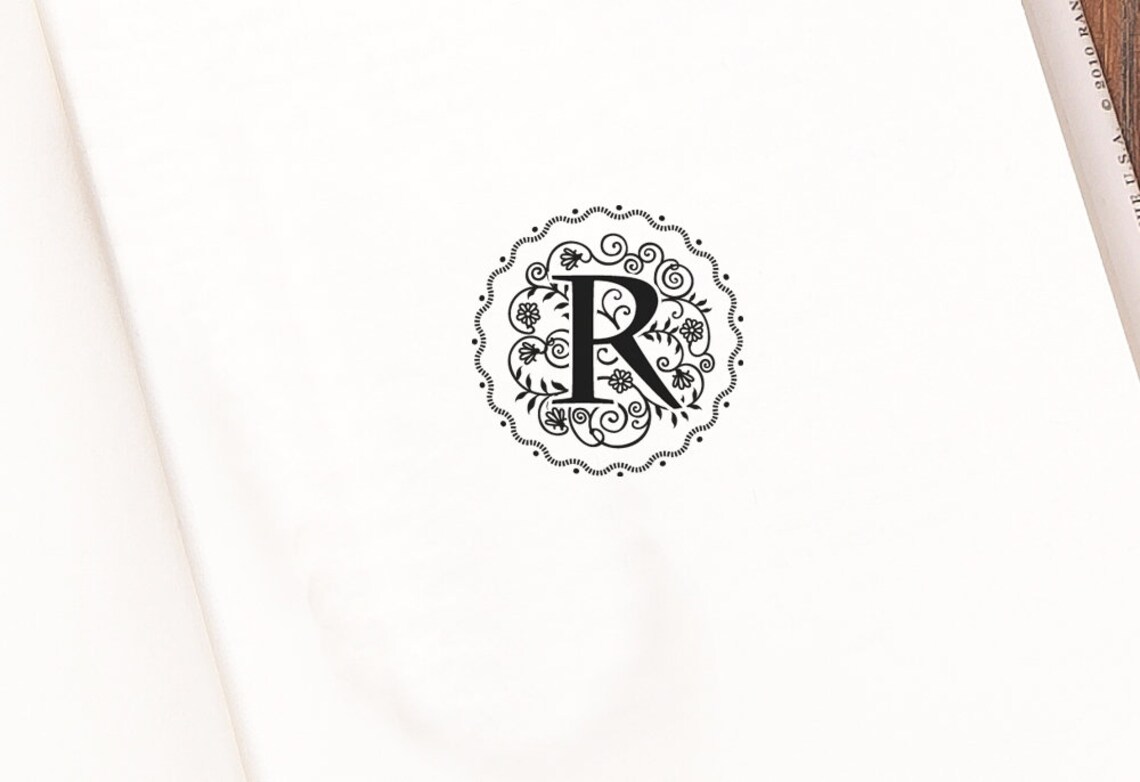 MONOGRAM R STAMP Birthday Gift Stamp Unique Birthday Gift - Etsy