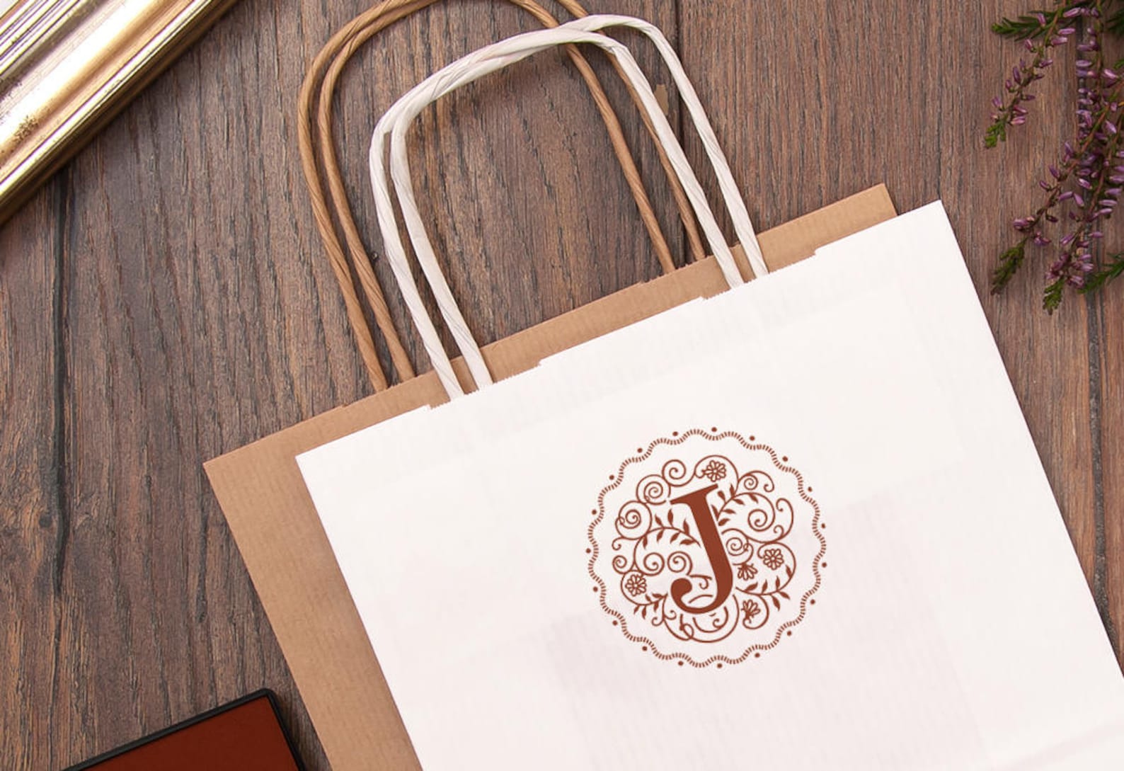 Letter J Stamp Initials Rubber Stamp J Monogram Stamp Letter | Etsy