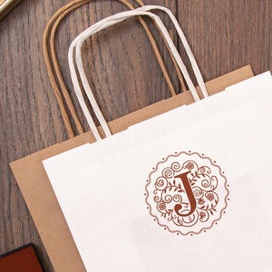 Letter J Stamp, Initials Rubber Stamp J, Monogram Stamp Letter J Design ...