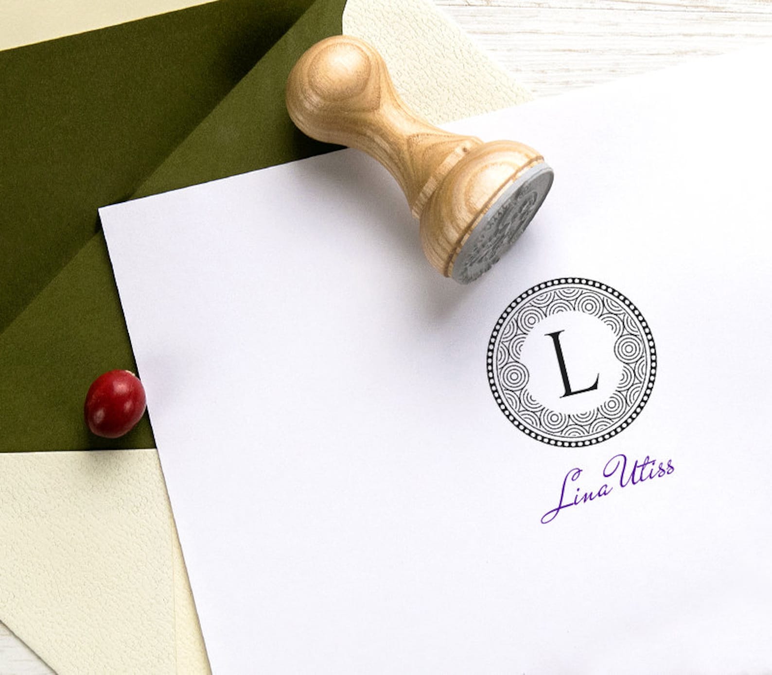 L Stamp Letter Monogram Name Initial Packed Unique Crafted - Etsy