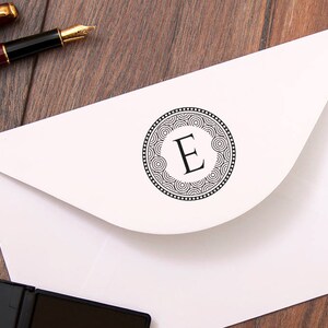 LETTER E STAMP - Monogram E Stamp - Initial E Gift - E Rubber Stamp ...