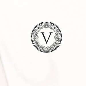 LETTER V STAMP - Monogram V Stamp - Business Card Stamp - Initial Gift ...