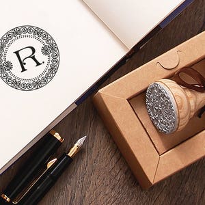 R MONOGRAM STAMP - Letter R Stamp - Business Card Stamp - Initial Gift ...