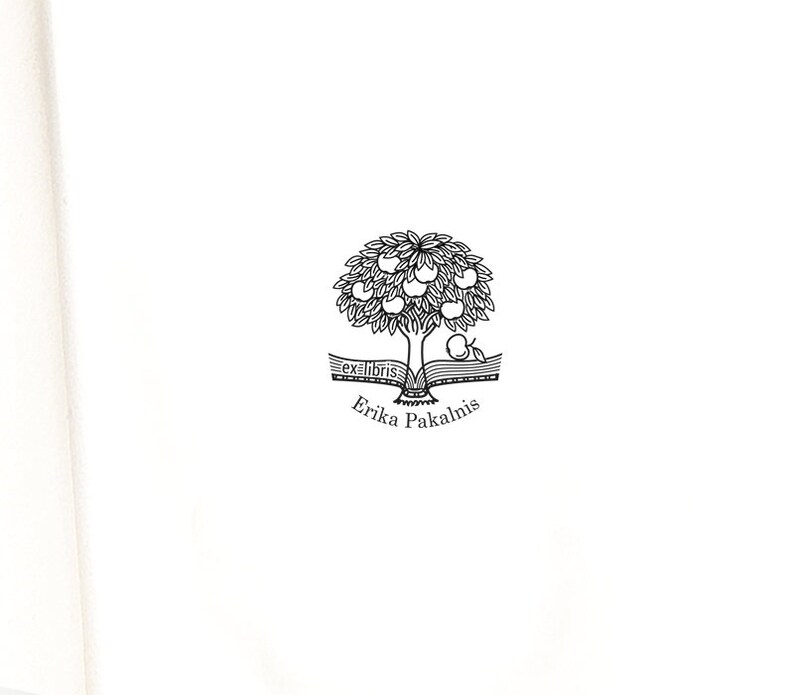 Custom Stamp Apple Tree of Knowledge Ex Libris Stamp Tree of - Etsy