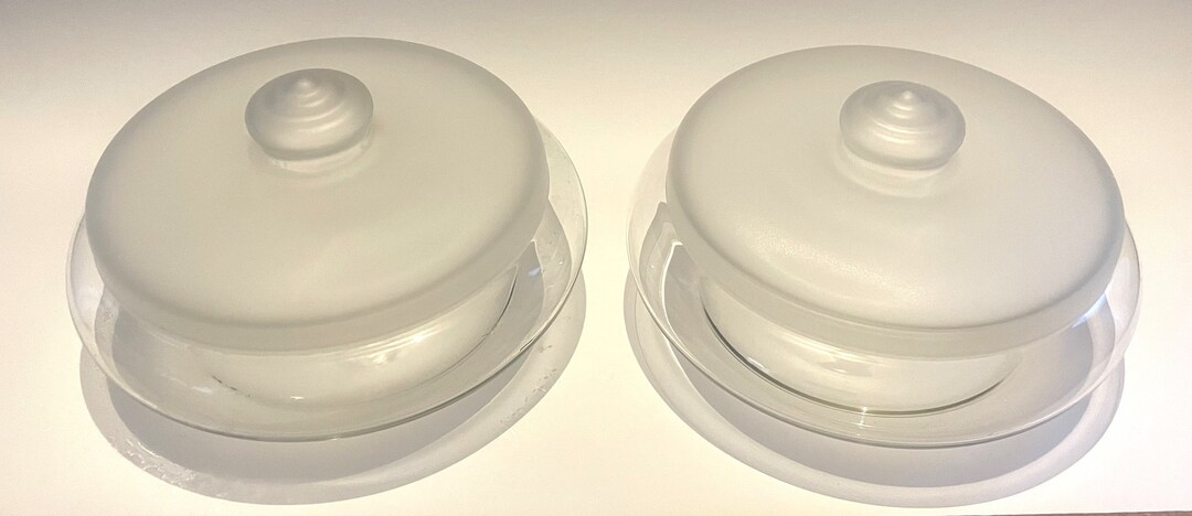 2 Leerdam Holland 50s Glass Cooky Jars Designed by Jacques Boon and ...