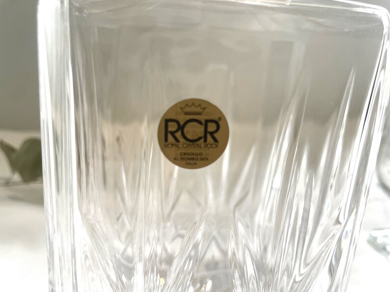 Royal Crystal Rock RCR Italian Whiskey Karaf With 4 Whiskey Glasses - Etsy