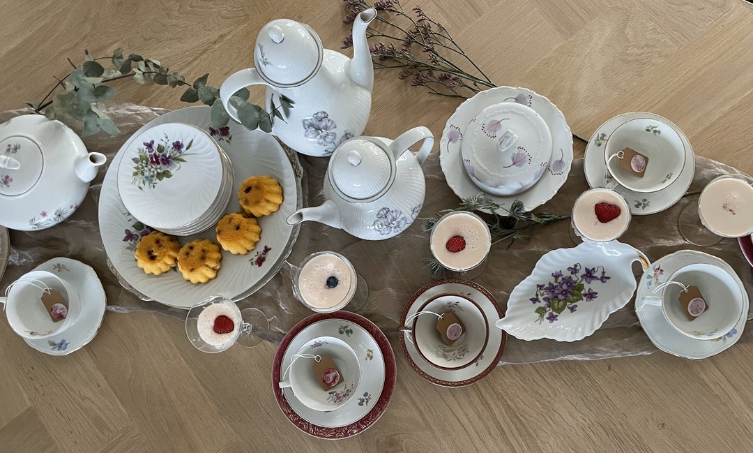 High Tea Classy Table Set, Tea Cups and Saucers, Serving Plates ...