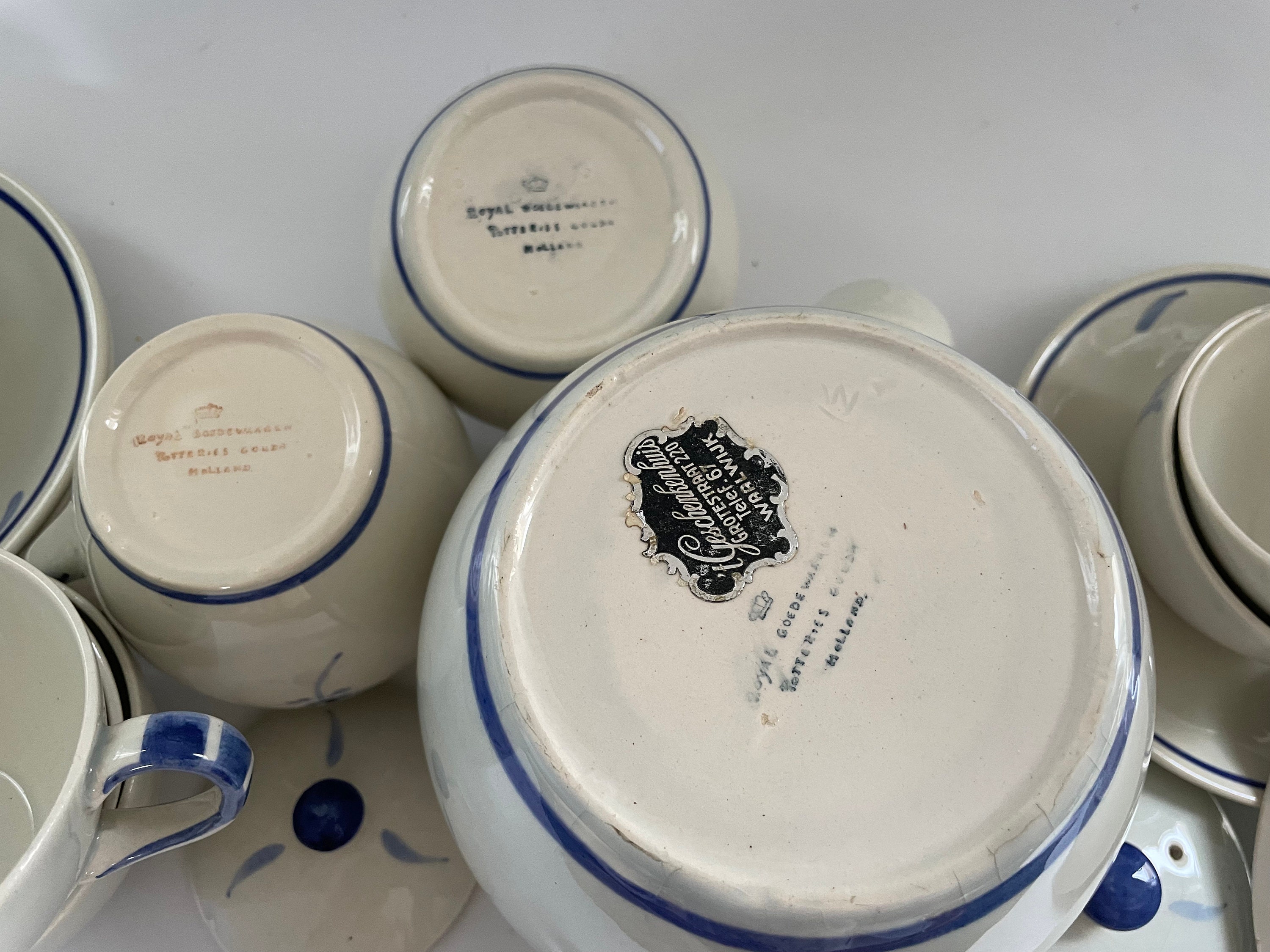 Royal Goedewaagen Holland OLAF Blue Tea Serving Set 1940s - Etsy