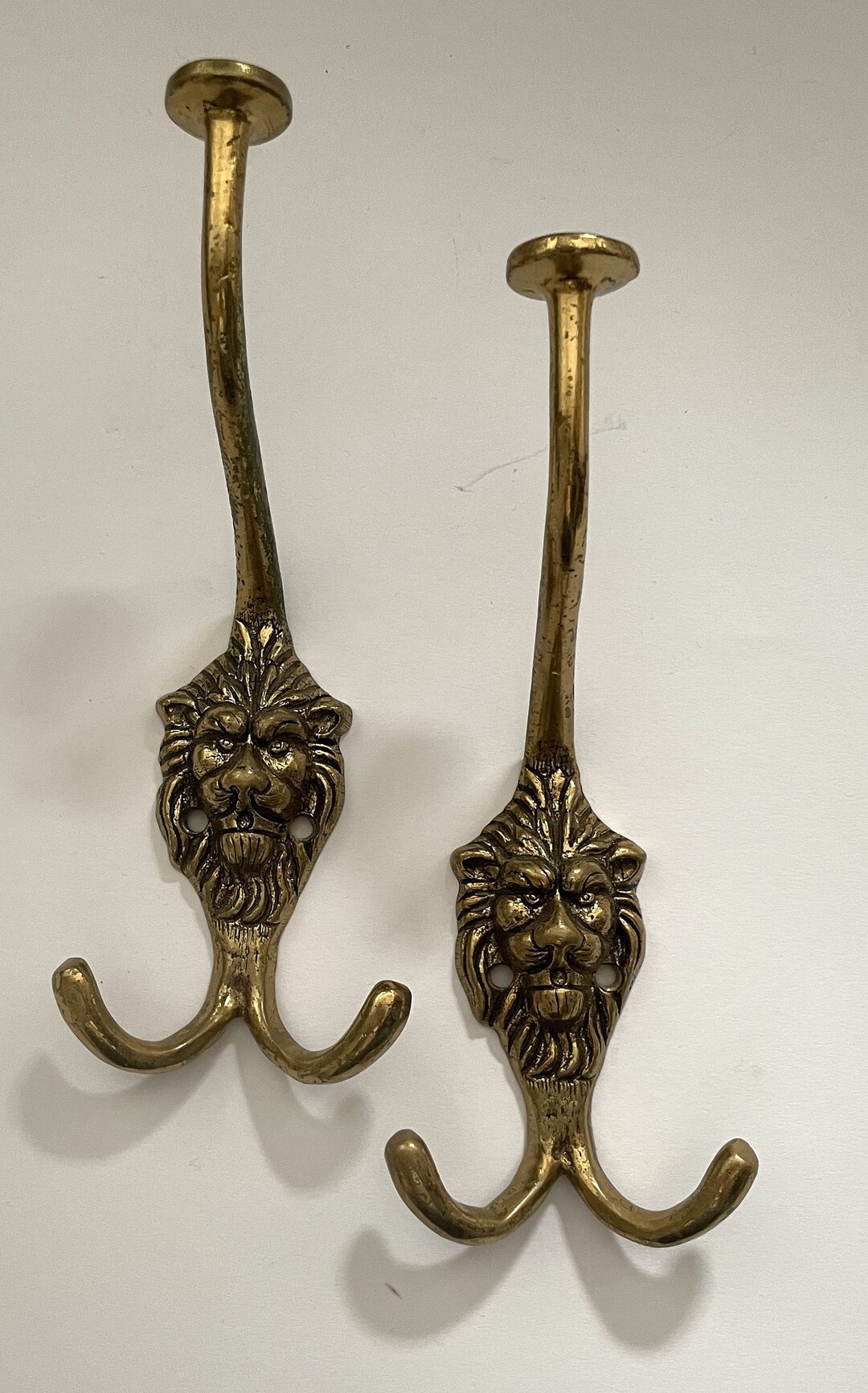 Vintage Copper Wall Hangers Coat Hooks With the Dutch Symbol Lion - Etsy