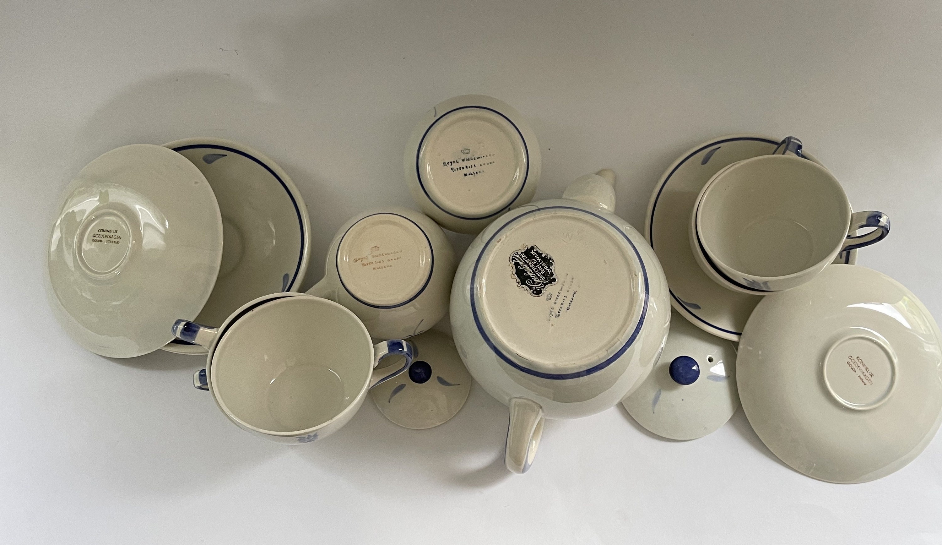 Royal Goedewaagen Holland OLAF Blue Tea Serving Set 1940s - Etsy