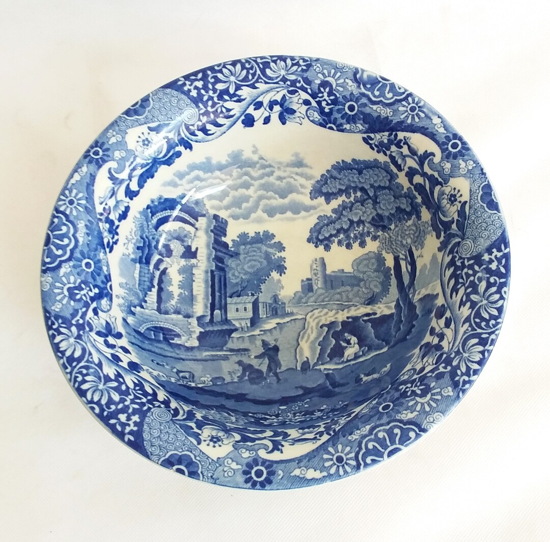 Spode Italian Design Large Serving Dish, Blue and White Bowl. Vintage ...