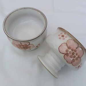 Denby, Gypsy Pink Rose Design, 2 X Footed Bowls, Soup or Sundae Dishes ...