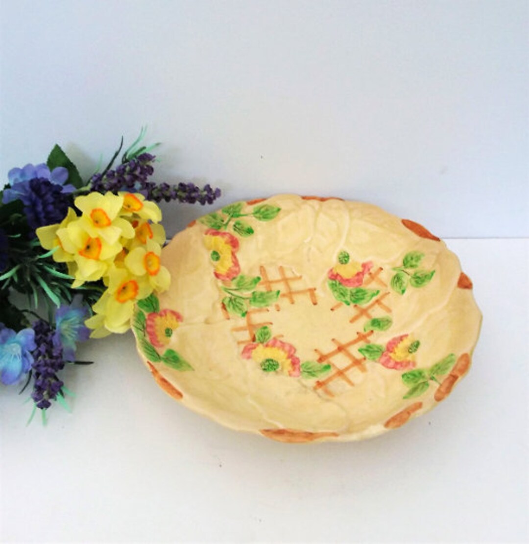 Vintage Serving Dish, Brentleigh Pottery Dish, Beech Pattern Fruit Dish ...