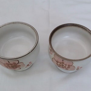 Denby, Gypsy Pink Rose Design, 2 X Footed Bowls, Soup or Sundae Dishes ...