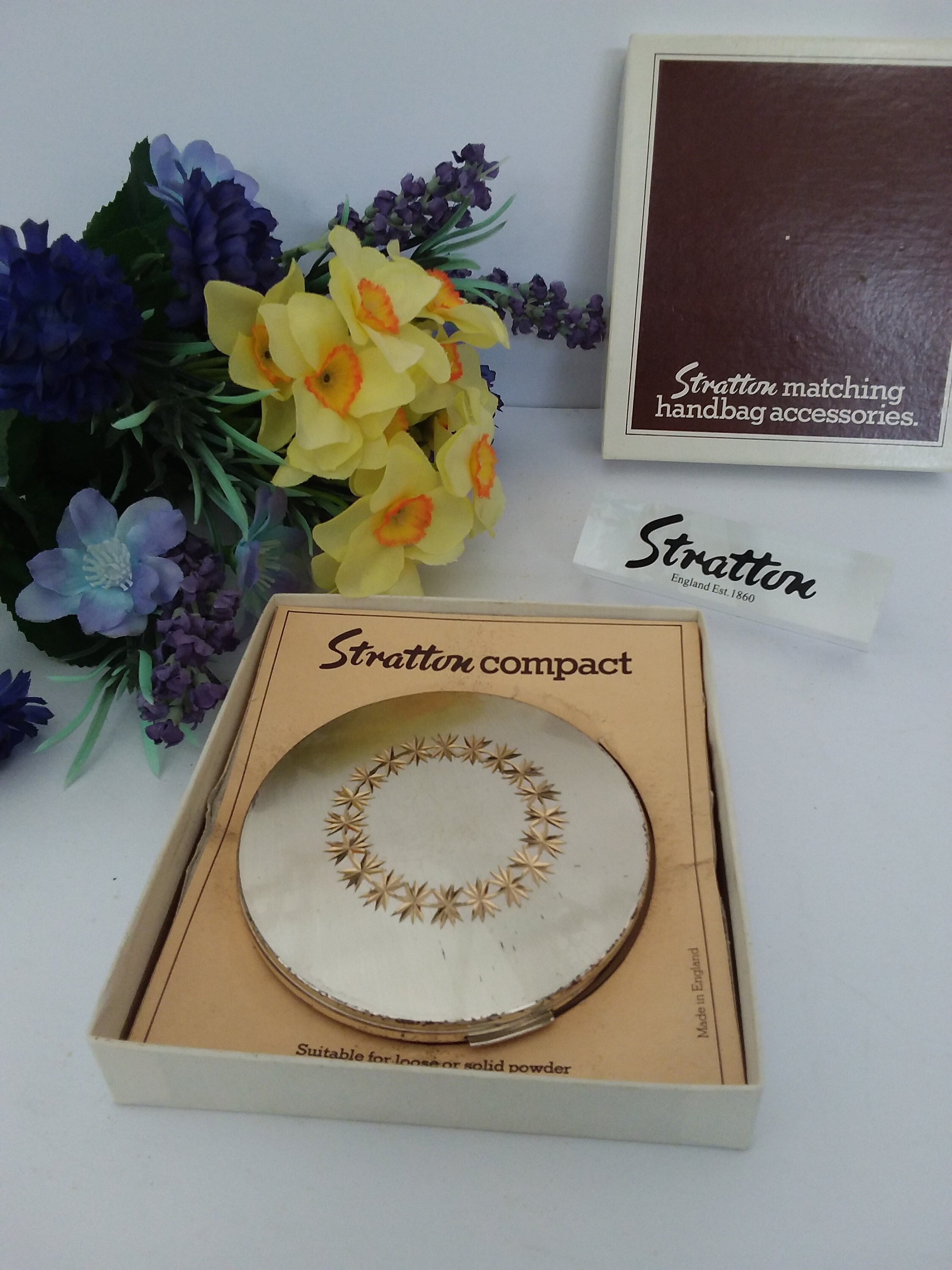 Stratton Compact Silver Tone Convertible Powder Compact - Etsy UK